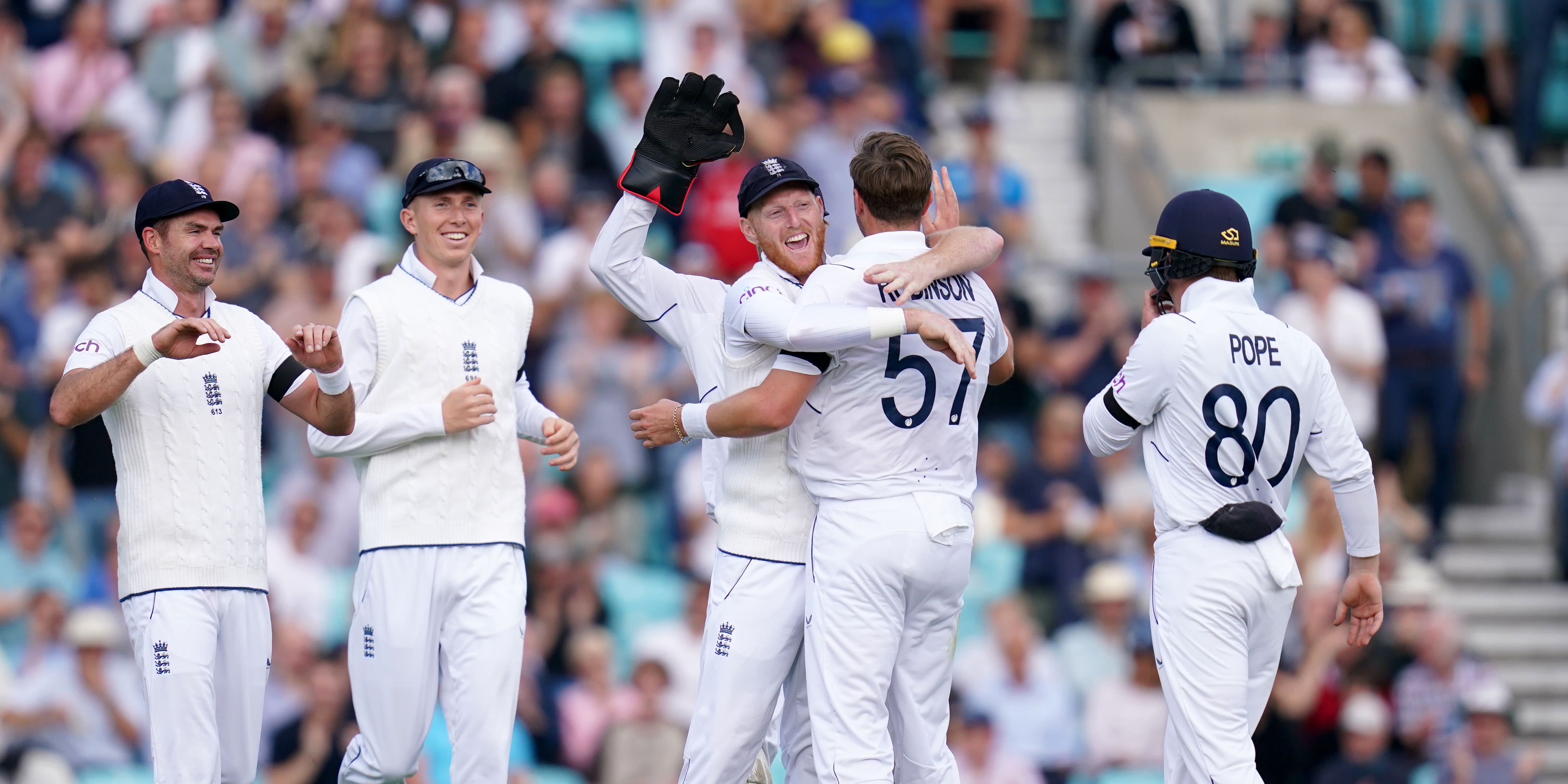 Advantage England after a poignant day of action in south London ...