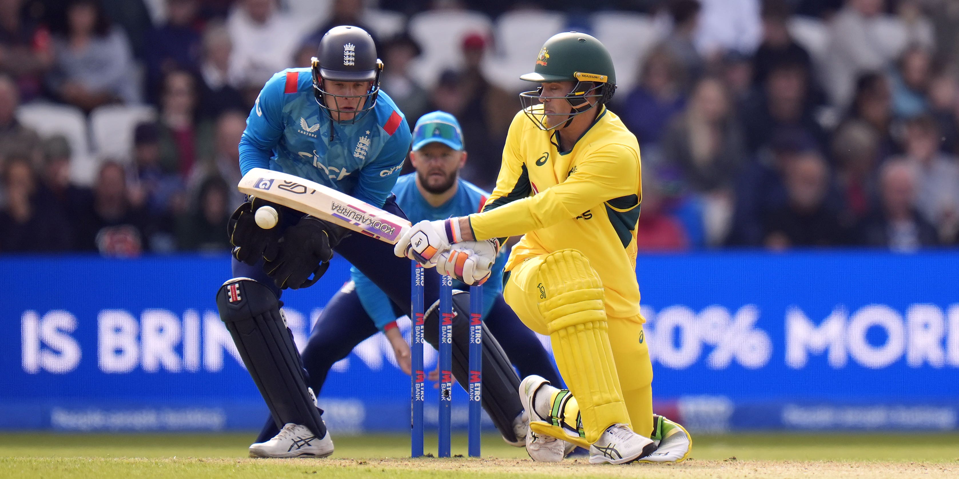 Mitch Marsh and Alex Carey take Australia to competitive total at ...